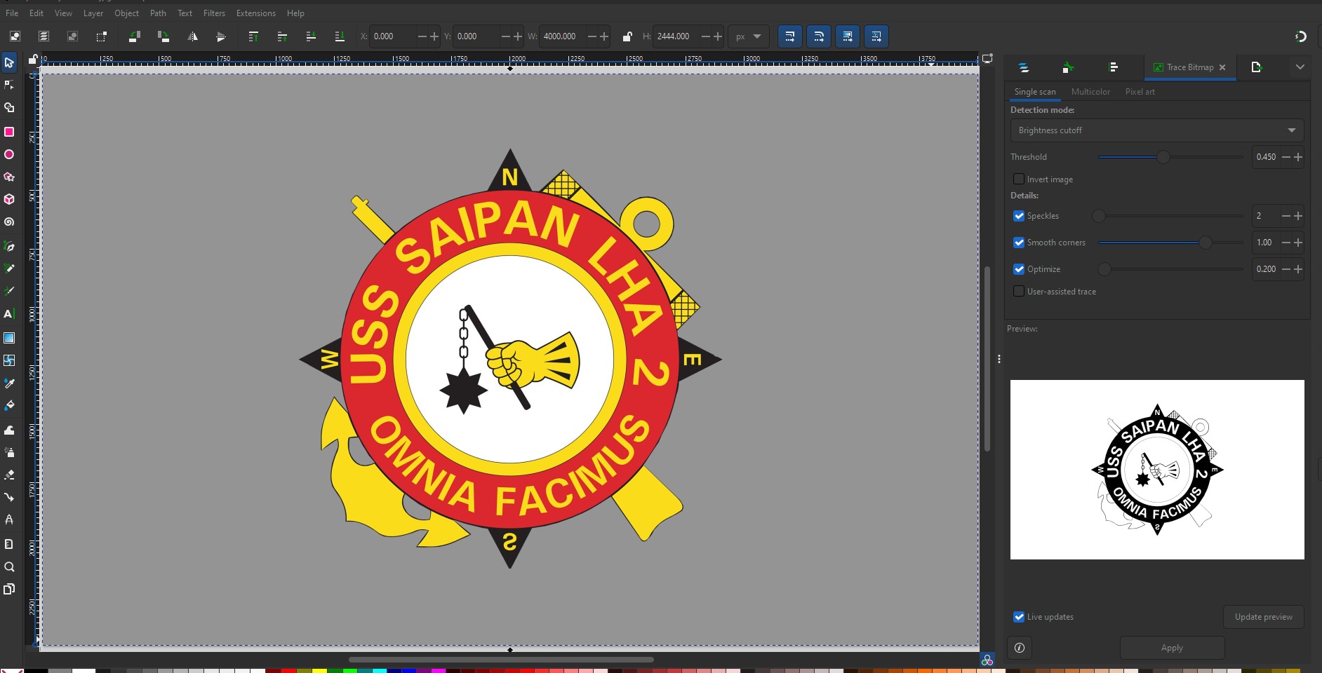SVG creation using GIMP & Inkscape | Borouz Woodworking